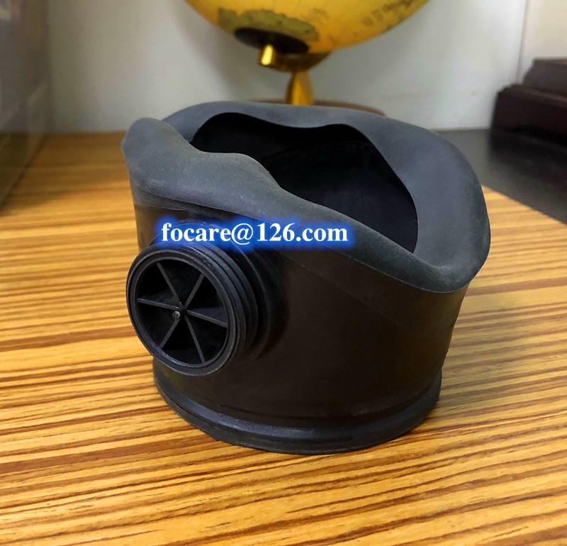 Bi material nose cup for fire escape mask 2k injection rotating mold ...