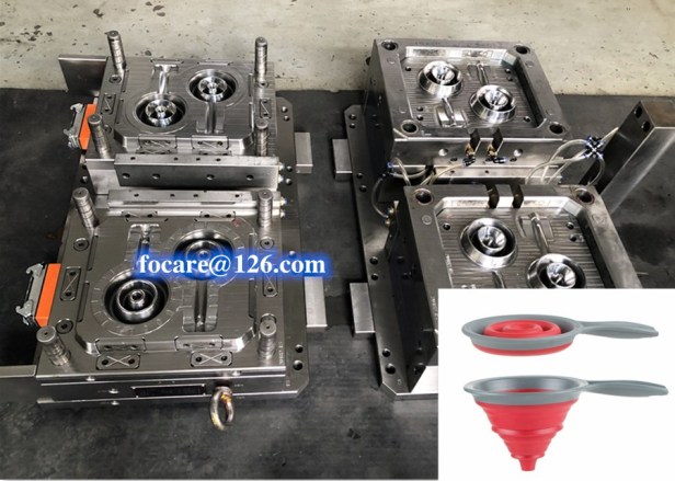 Two shot collapsible silicone funnel injection mold manufacturer ...