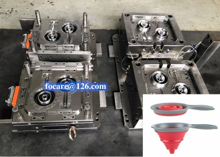 Two shot collapsible silicone funnel injection mold manufacturer ...
